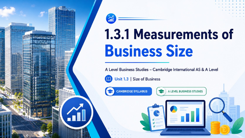 AS Business - 1.3.1 Measuring Business Size | Teaching Resources