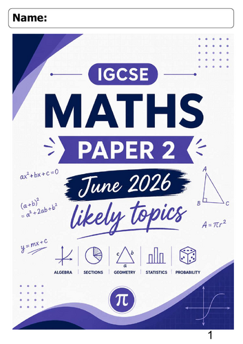 IGCSE Maths Paper 2H HIGHER 2026 Revision pack | Teaching Resources