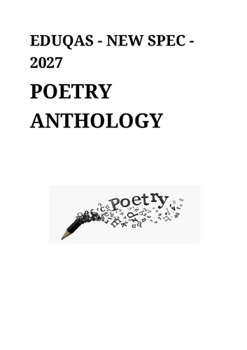 Eduqas poetry anthology 2027 workbook | Teaching Resources