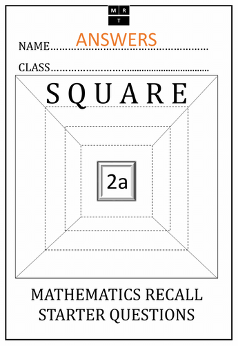 GCSE MATHS, GRADE 1-4, LESSON STARTER, RECALL QUESTIONS BOOKLET -SQ2a ...
