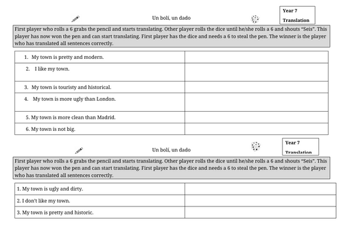 KS3 Spanish Town L5 Las direcciones / directions PPT Lesson + printable ...