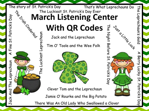 March Listening Center With QR Codes (16 books) | Teaching Resources