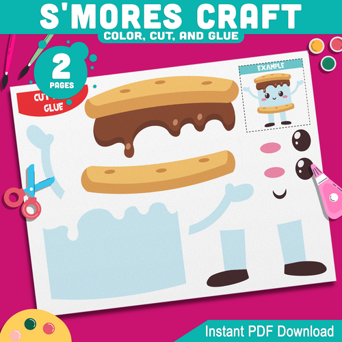 S'mores Craft, Camping Activity, Summer Craftivity, Campfire Theme ...