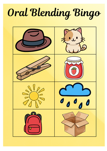 Oral Blending Bingo | Teaching Resources