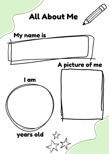 All About Me Worksheet | Reception Transition Activity | EYFS ...