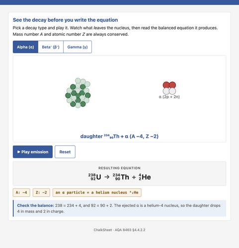 Nuclear Decay Equations GCSE Physics: Balancing Alpha & Beta, Auto ...