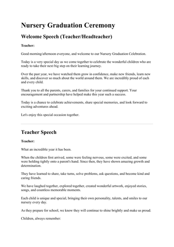 Nursery Graduation Celebration Bundle | Teaching Resources