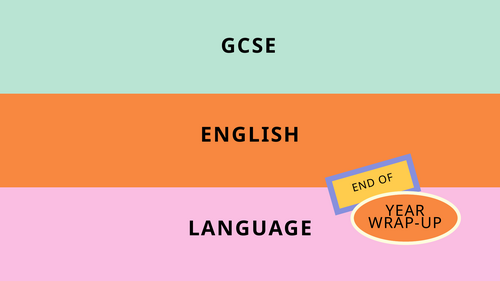 GCSE English Language End of Year Revision PowerPoint – Reading ...