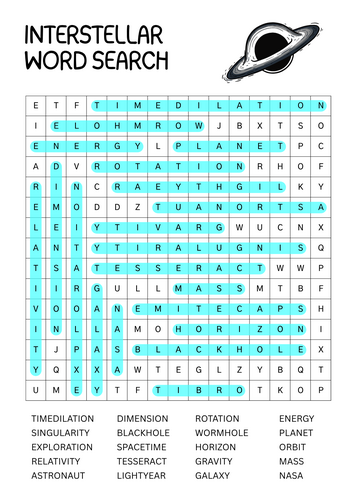 Interstellar Movie Guide: Questions & Answers, Word Search, Coloring ...