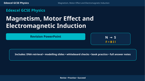 Edexcel GCSE Magnetism motor effect and EM induction Revision PPT ...