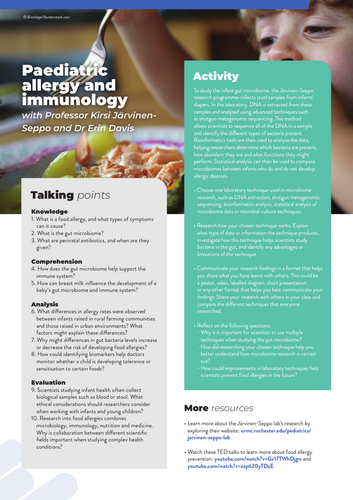 Can microbes in a baby’s gut prevent food allergies? | Teaching Resources