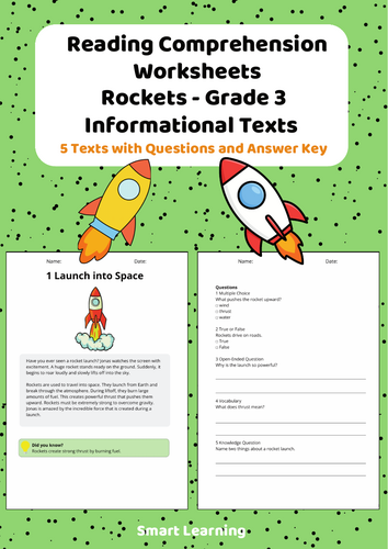 3rd Grade Reading Comprehension Rockets – Informational Texts ...