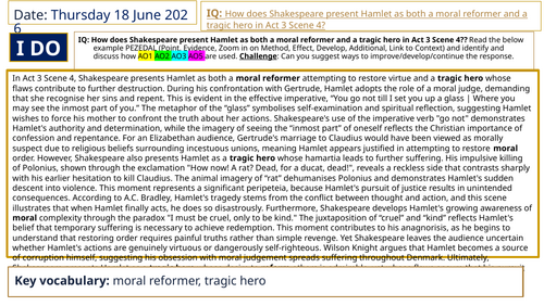 Hamlet - A Level Edexcel - Full lessons | Teaching Resources