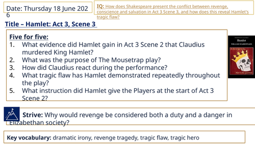 Hamlet - A Level Edexcel - Full lessons | Teaching Resources