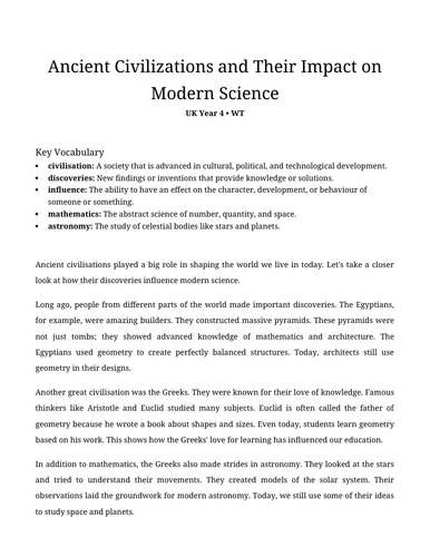 Ancient Civilizations Reading Comprehension Bundle | Year 4 (KS2 ...