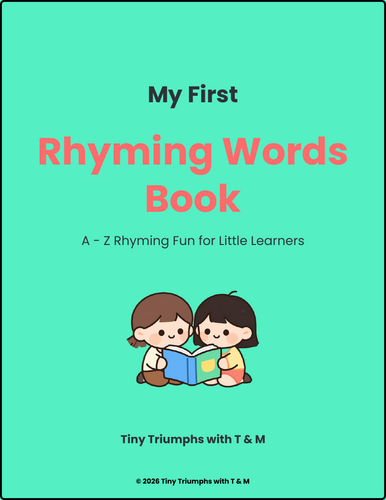 My First Rhyming Words Book | A–Z Rhyming | Teaching Resources