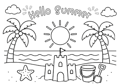 Summer Colouring Sheets Activity EYFS | Teaching Resources