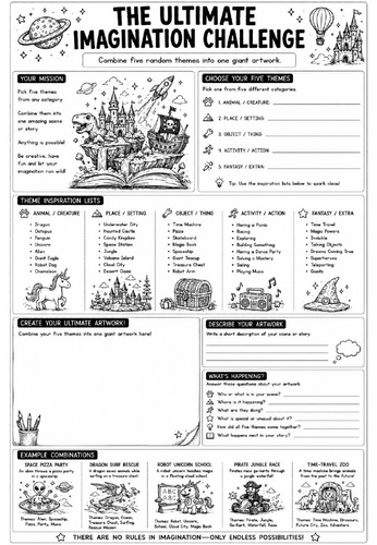 Creative Art Cover Worksheet – The Ultimate Imagination Challenge | KS3 ...