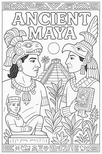 Ancient Maya Mindful Colouring Sheet | Teaching Resources