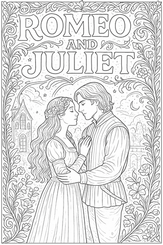 Shakespeare's Romeo and Juliet Mindful Colouring Sheet | Teaching Resources