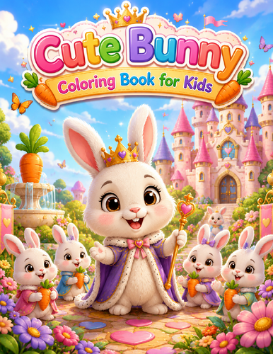 Cute Bunny Coloring Book for Kids | Teaching Resources