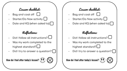 Lesson checklist (SEND/LA) | Teaching Resources