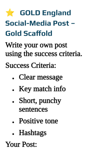 England Football World Cup English Functional Skills Social media ...