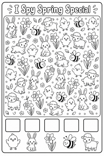 I Spy Spring Season Special Counting and Colouring Sheet | Teaching ...