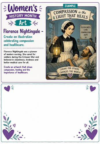 Women's History Month Art: Florence Nightingale Healthcare Drawing ...