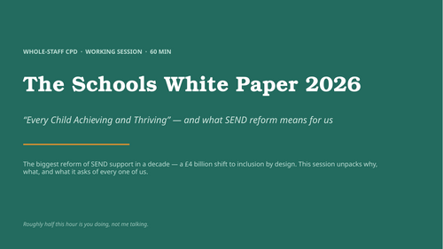 SEND Reform Staff Training | Whole-School INSET | Teaching Resources