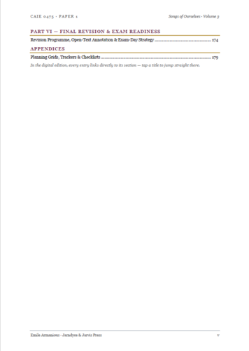 CIE 0475 Songs of Ourselves Vol.3 | In-Depth Analysis of the 15 Set ...