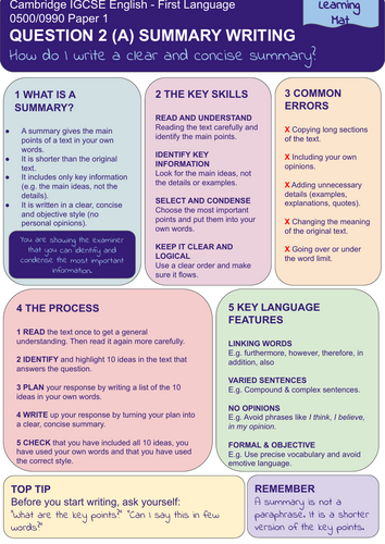 Cambridge IGCSE First Language English 0500/0990 - Paper 1 Q2(a ...