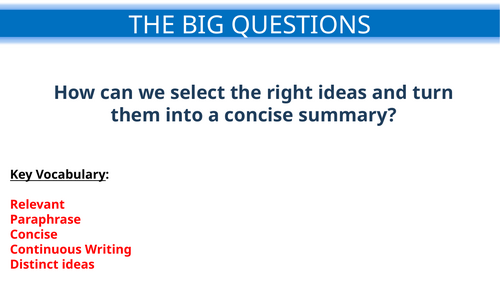 Cambridge IGCSE English Language (0500) Paper 1 – Question 2A Summary ...