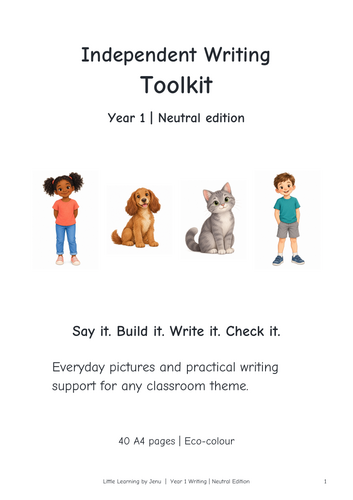 Year 1 Independent Writing Toolkit | Sentence Building, Picture Prompts ...