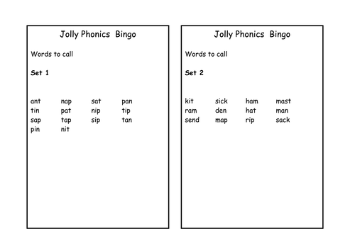 Jolly Phonics Bingo | Teaching Resources