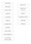 Handa's Surprise names and sentences | Teaching Resources