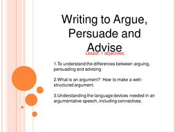 Writing to Argue | Teaching Resources