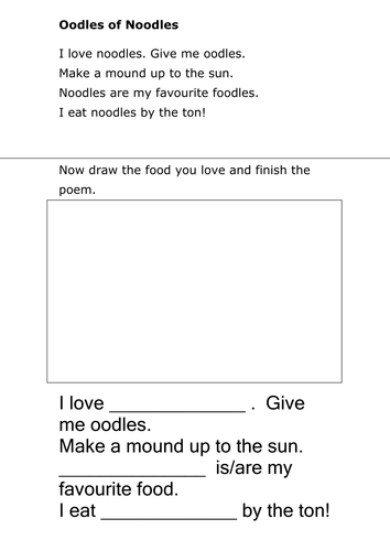 Poem worksheets by loretolady - Teaching Resources - TES