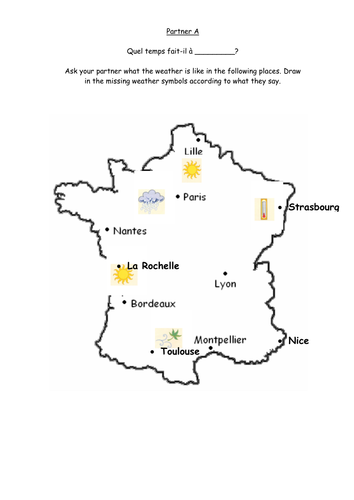 French Weather activities Quel temps fait-il... | Teaching Resources