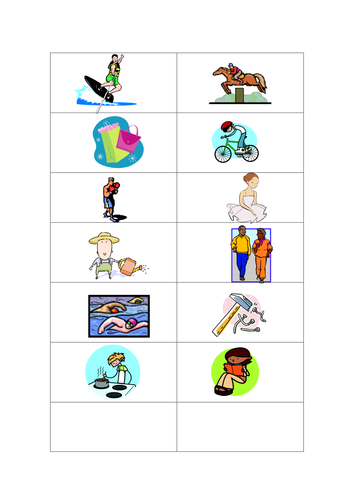 les passe-temps by llequette - Teaching Resources - TES