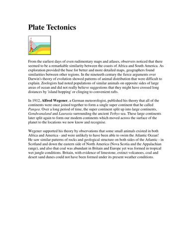 Plate tectonics | Teaching Resources