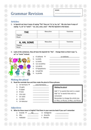 Yr 7 Grammar Revision | Teaching Resources