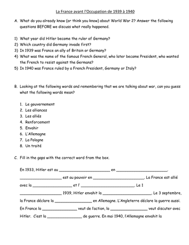 Au revoir les enfants | Teaching Resources