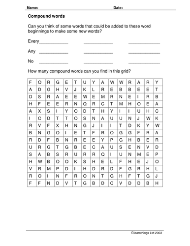 Vocabulary - Crazy compound words | Teaching Resources