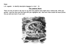 The Lambton Worm by mariaped | Teaching Resources