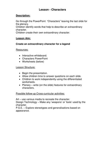 Fiction writing - how to write a legend | Teaching Resources