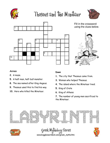 Theseus and the Minotaur by mariaped - Teaching Resources - TES