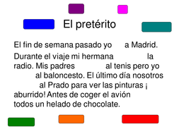 Spanish Holiday & Preterite starter/plenary | Teaching Resources