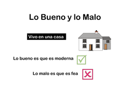 Spanish Home & Adjectives - lo bueno y lo malo | Teaching Resources