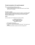 Cognitive Psychology | Teaching Resources